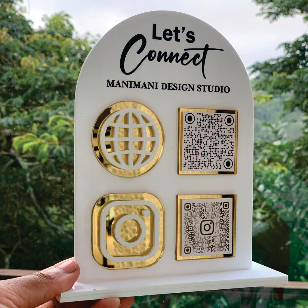 Acrylic Social Media Sign - Layered – Manimani Design Studio